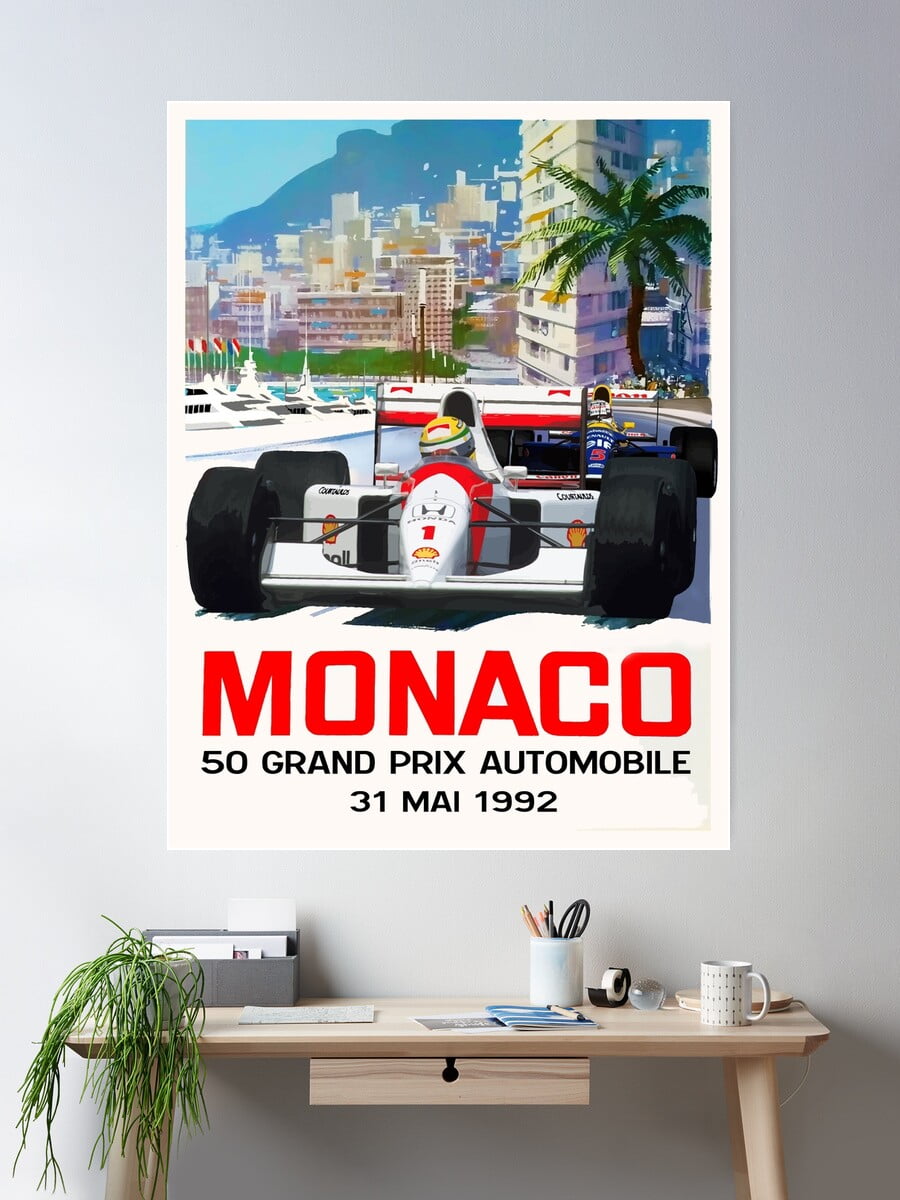 Kna Prints - Senna V Mansell Monaco Gp 1992 Poster, UNFRAMED-12x18 ...