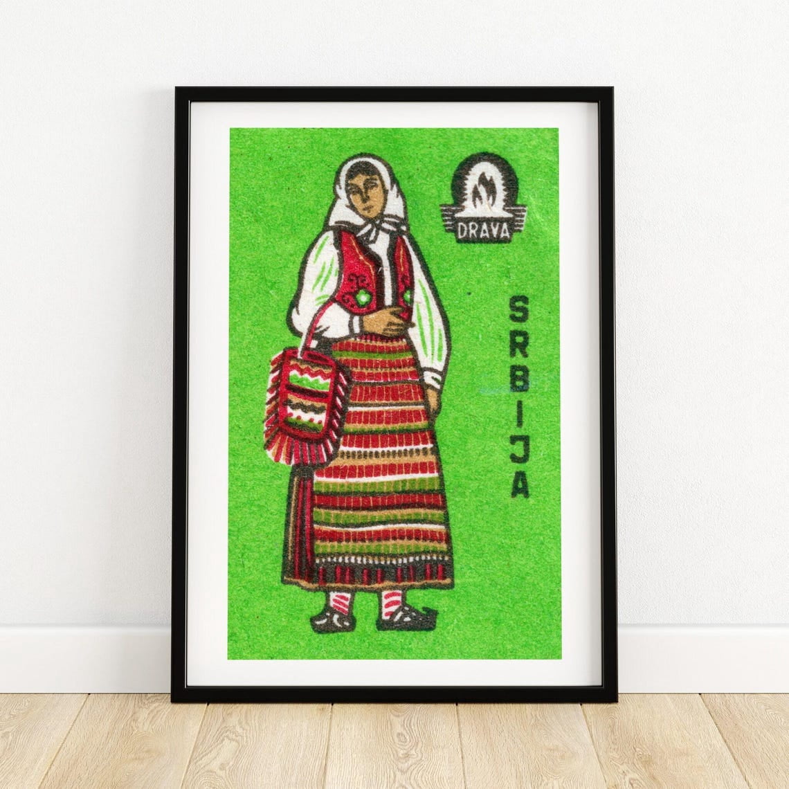 Kna Prints - Serbian Woman - Matchbox Print - Aesthetic Wall Art ...