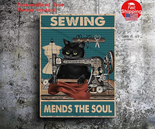 Kna Prints - Sewing Poster, Sewing Machine Poster, Love Vintage Sewing ...