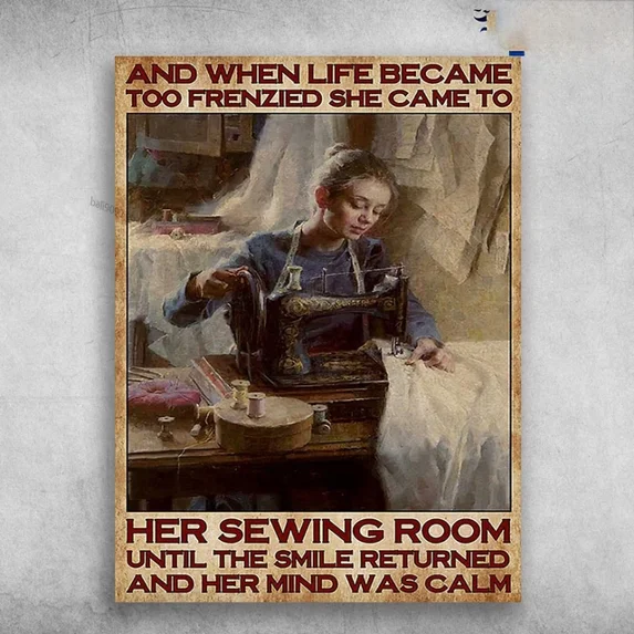 Kna Prints - Sewing Room, Tailor Poster - And When Life Become Too ...