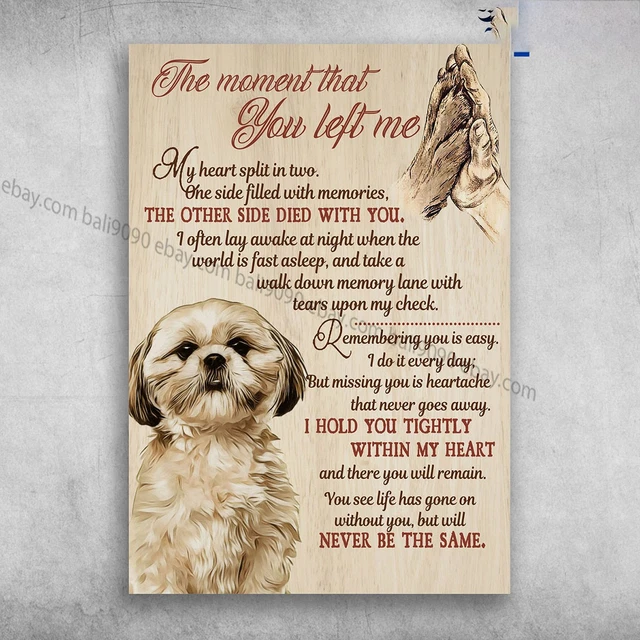 Kna Prints - Shih Tzu Dog - The Moment That You Left Me, My Heart Split ...