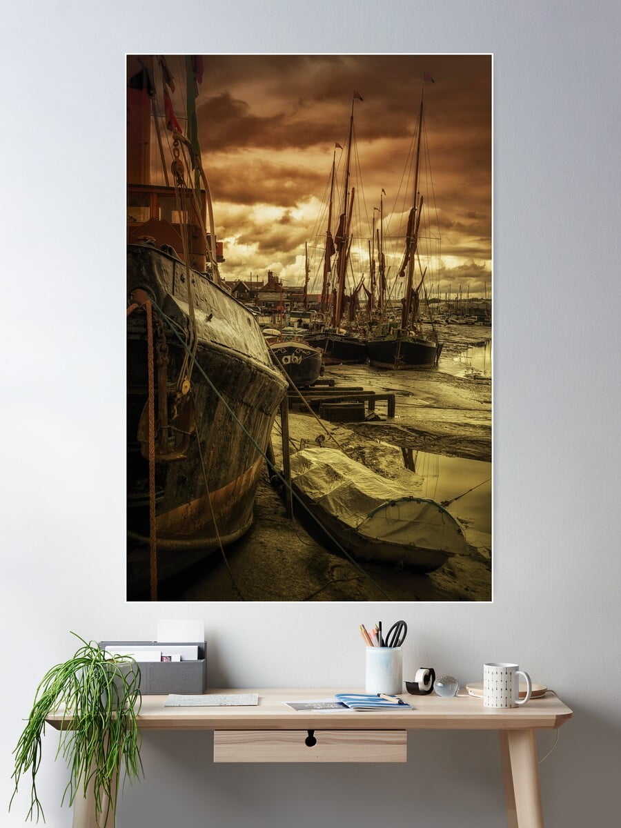 Kna Prints - Ships From Essex Maldon Estuary Poster Wall Art, Modern ...