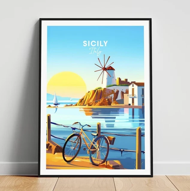 Kna Prints - Sicily Travel Print - Italy Travel Poster, Sicily Poster ...