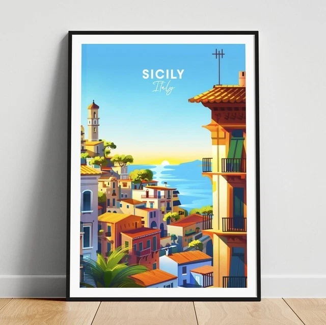Kna Prints - Sicily Travel Print - Italy Travel Poster, Sicily Poster ...