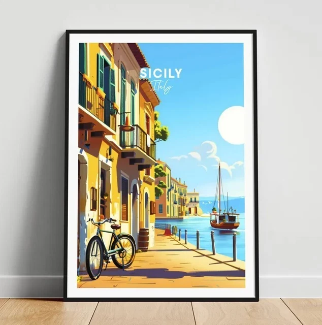 Kna Prints - Sicily Travel Print - Italy Travel Poster, Sicily Poster ...
