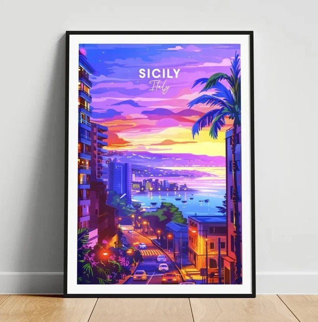 Kna Prints - Sicily Travel Print - Italy Travel Poster, Sicily Poster ...