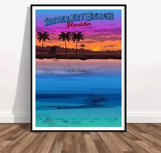 Kna Prints - Siesta Key, Florida Print - Coastal Charm For Your Home ...