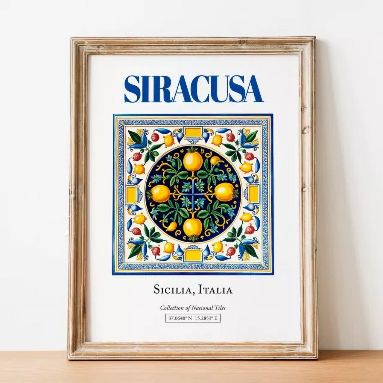 Kna Prints - Siracusa Tile Print, Sicilian Folk Tile Pattern Wall Art ...