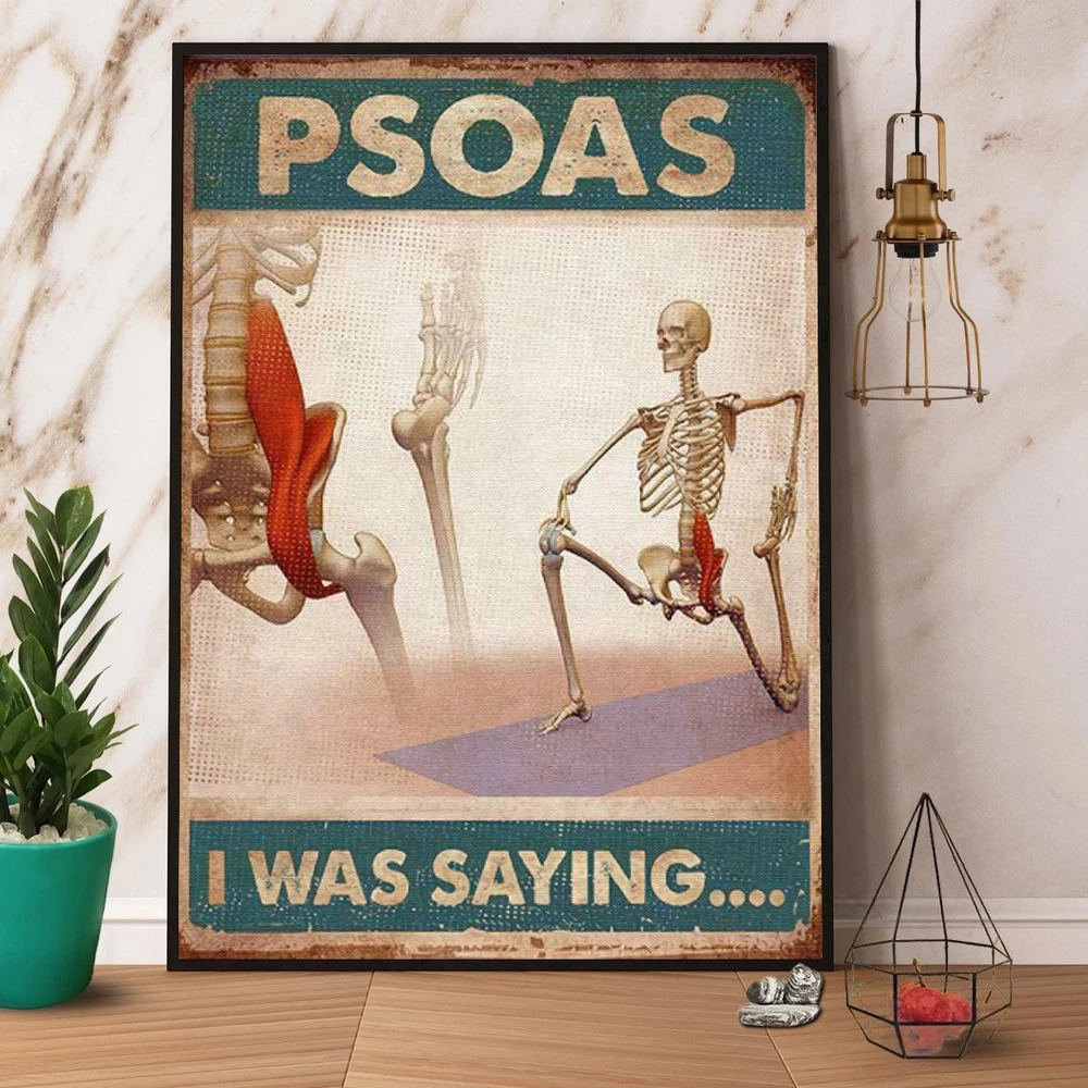 Kna Prints - Skeleton Massage Therapist Psoas I Was Saying Wall Art ...
