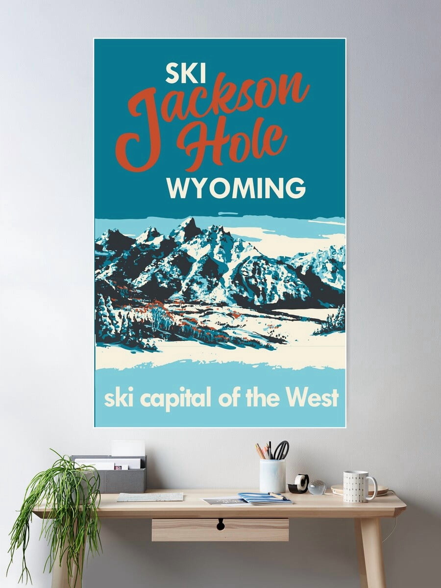 Kna Prints - Ski Jackson Hole Wyoming Vintage Ski Poster Poster ...