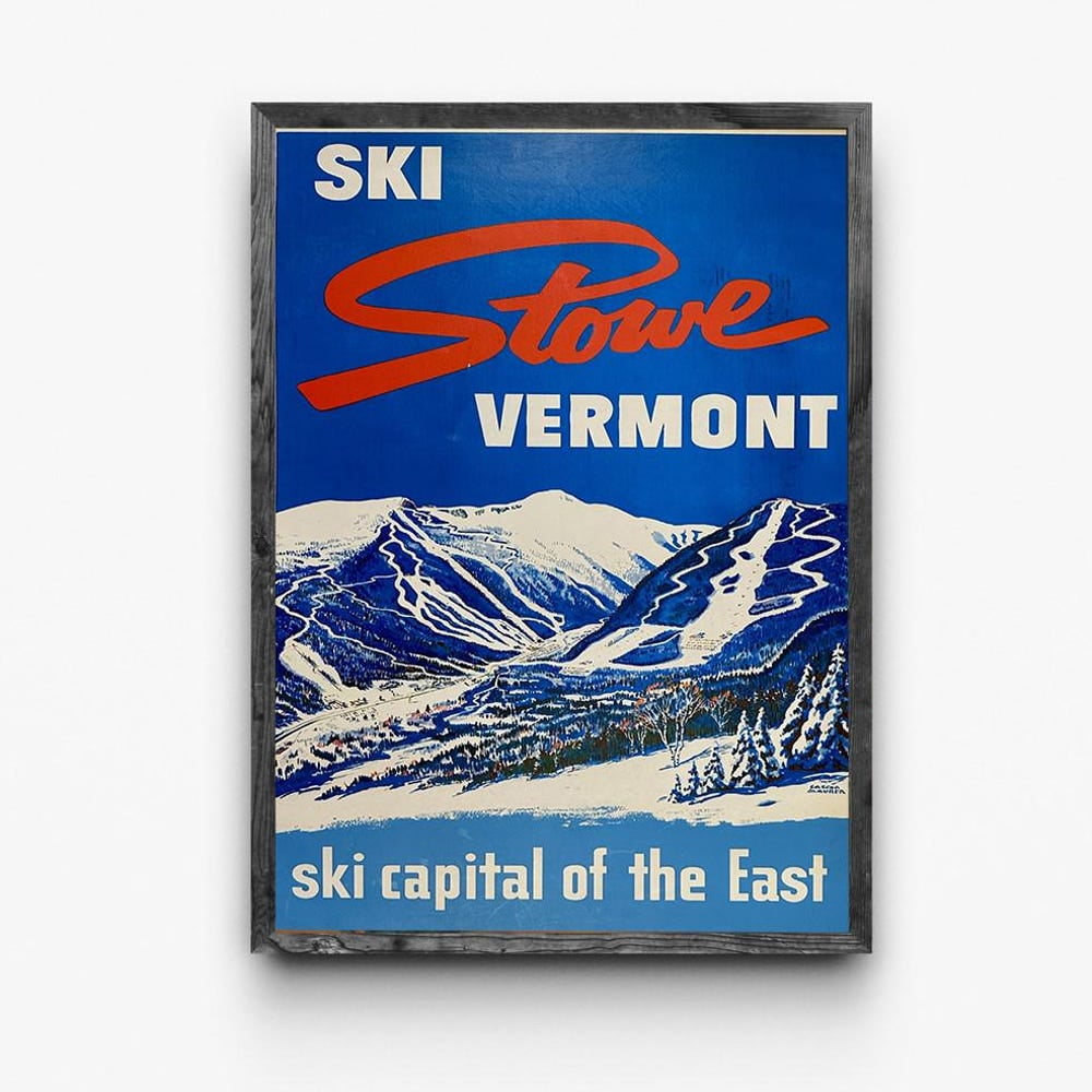 Kna Prints - Ski- Stowe Vermont Poster, Ski Capital Of The East ...