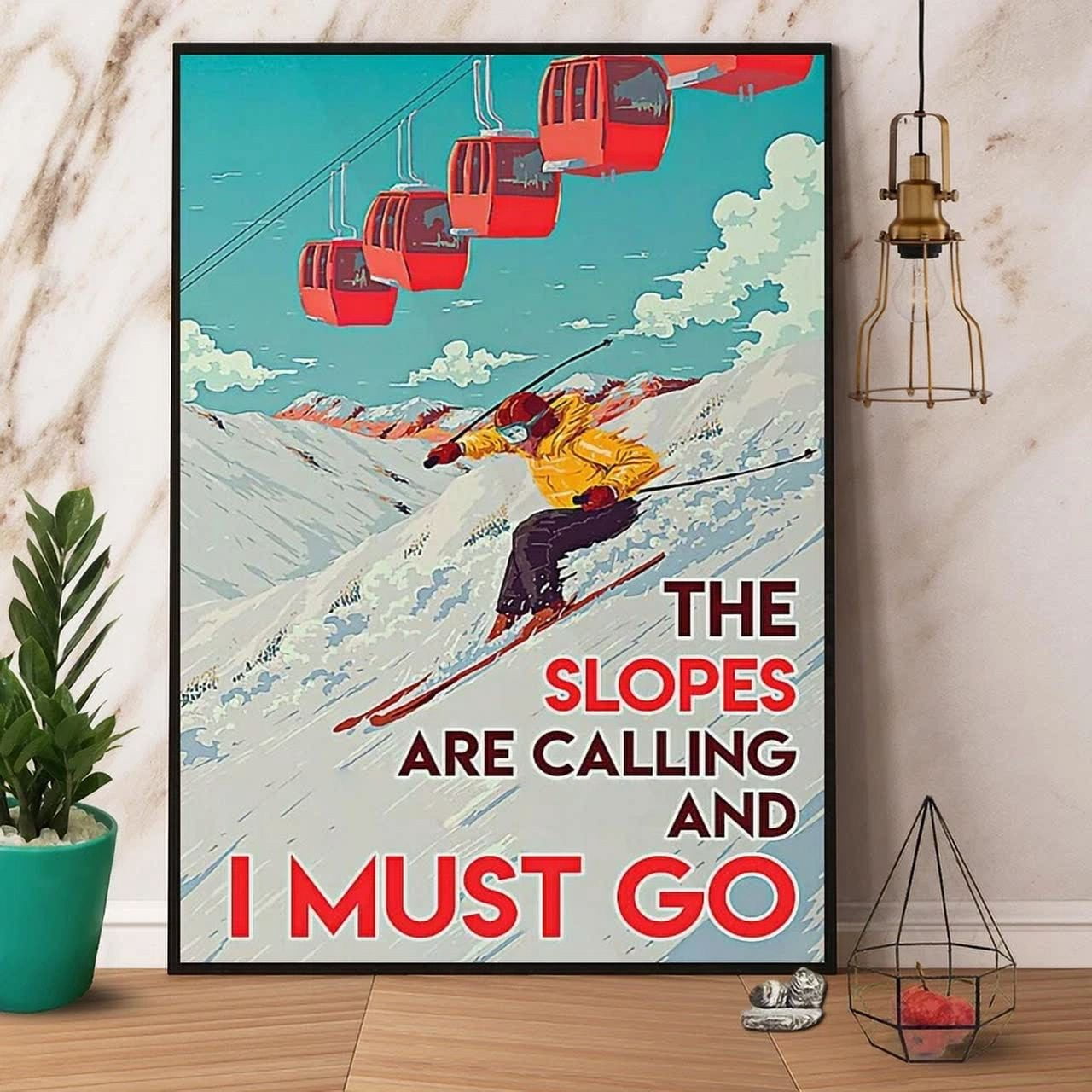 Kna Prints - Skiing The Slopes Are Calling And I Must Go Vertical Paper ...