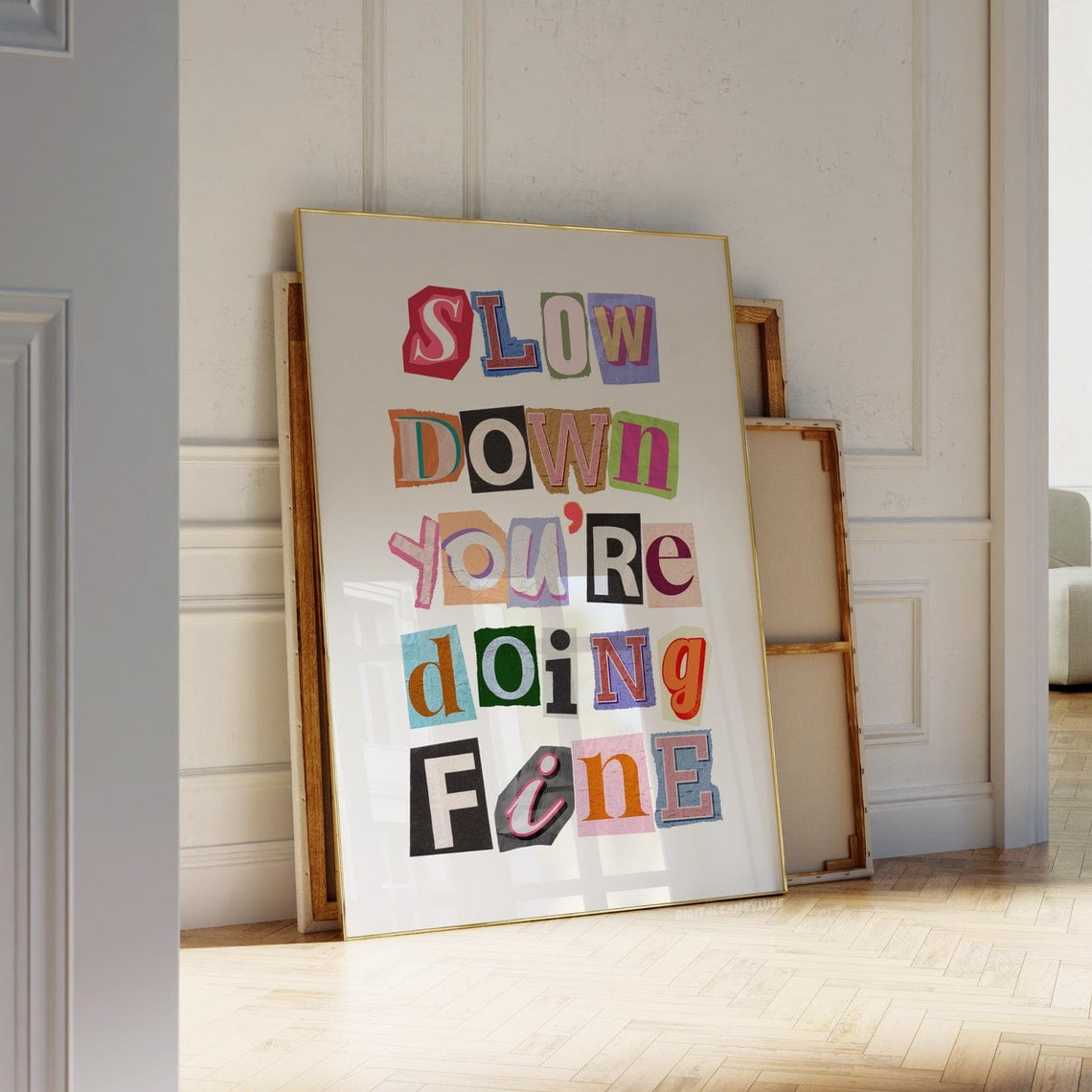 Kna Prints - Slow Down You'Re Doing Fine Poster Trendy Prints Cute Wall ...