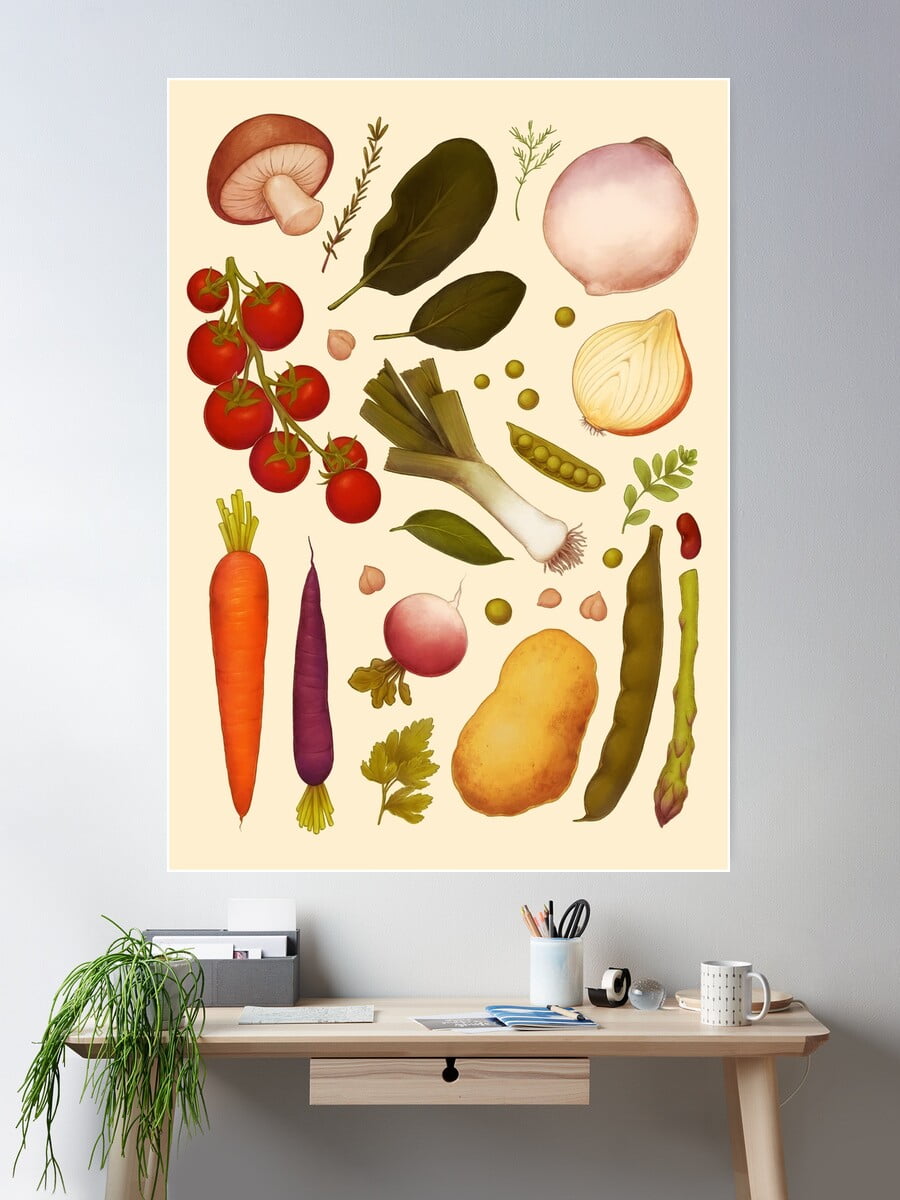Kna Prints - Small Vegetable Garden Poster, UNFRAMED-8x12 - Walmart.com