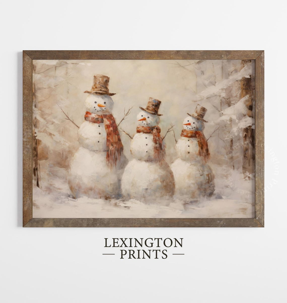 Kna Prints - Snowman Family Wall Art Snowman Print Winter Print Decor ...