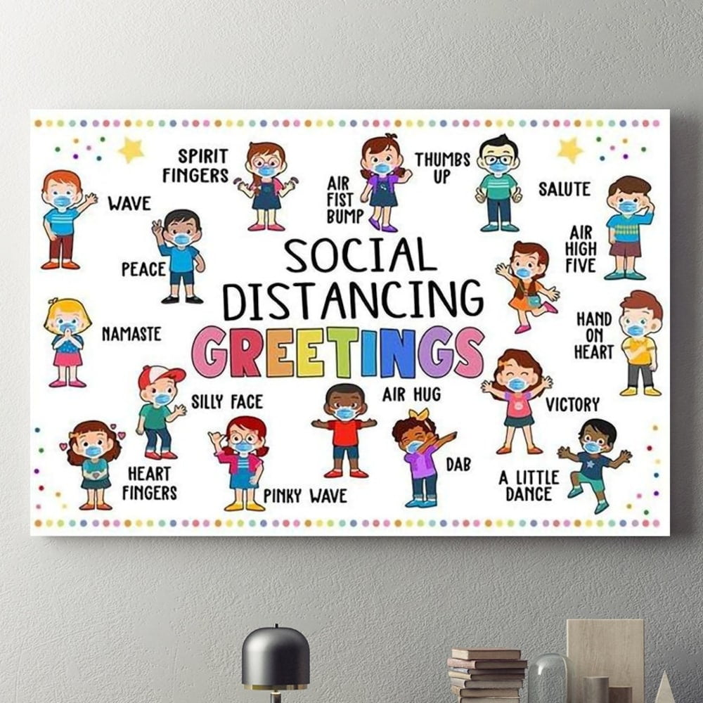 Kna Prints - Social Distancing Greetings Poster, Back To School Gift ...