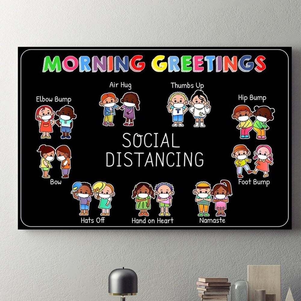 Kna Prints - Social Distancing Morning Greetings Poster, Greeting ...