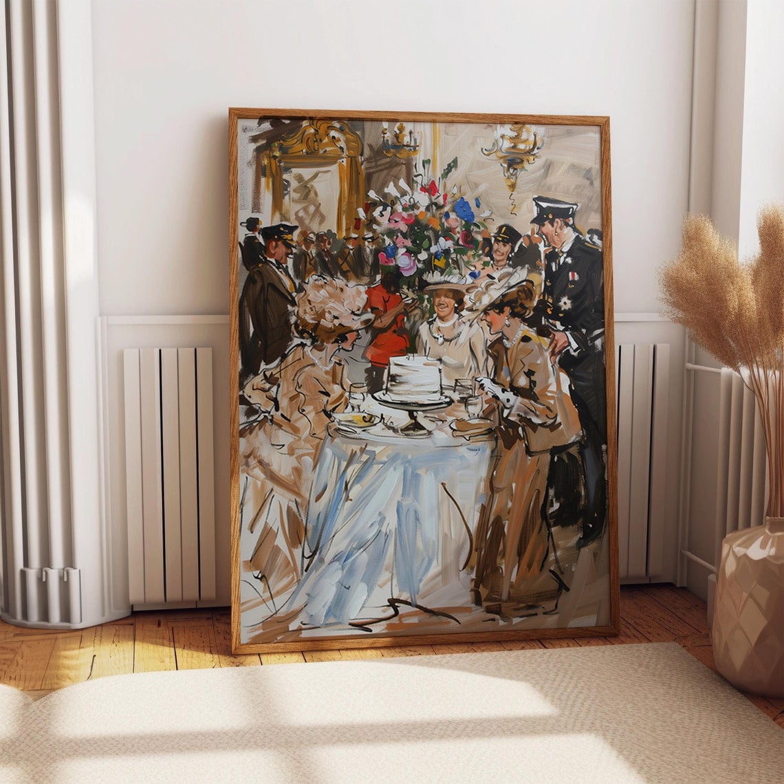 Kna Prints - Socialite Gathering Poster - Ladies Tea Time Painting Wall ...