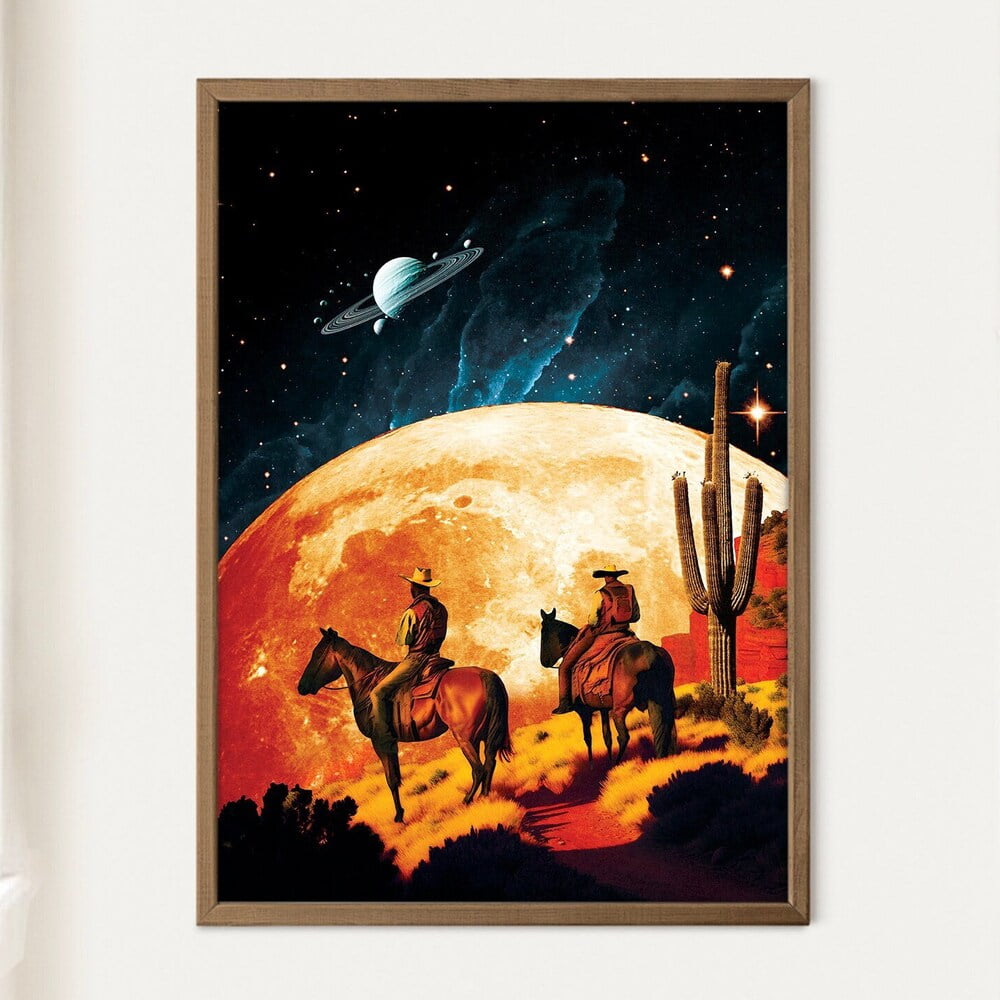 Kna Prints - Space Cowboys Poster Home Decor, Vintage Poster Print ...