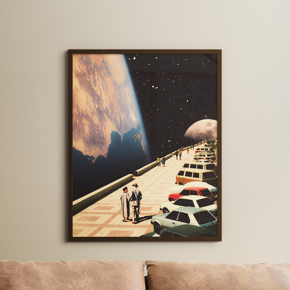 Kna Prints - Space Promenade, Futuristic Space Wall Art, Vintage Sci-Fi ...