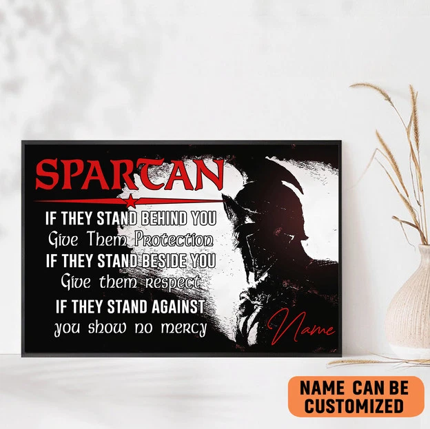 Kna Prints - Spartan Poster If They Stand Behind You Poster Print ...