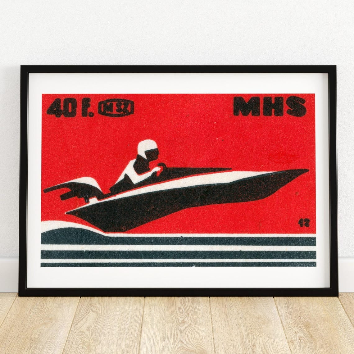 Kna Prints - Speedboat - Matchbox Print - Aesthetic Wall Art - Vintage ...