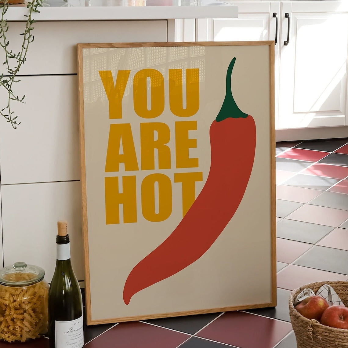Kna Prints - Spicy Chilli Print, You Are Hot Poster, Trendy Kitchen ...