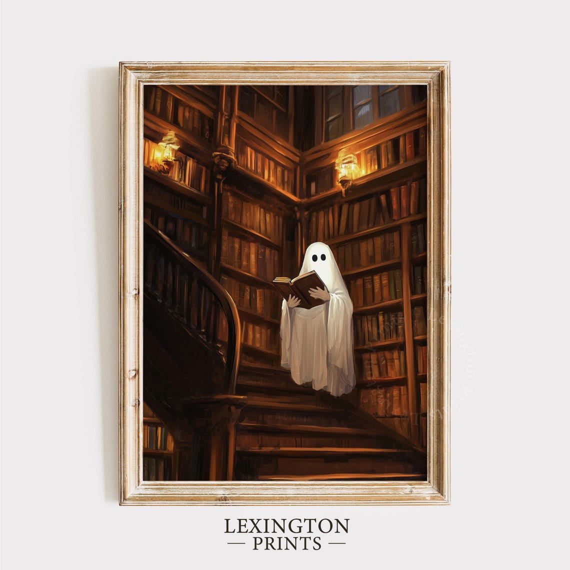 Kna Prints - Spooky Library Ghost Print, Wall Art, Print Dark Academia ...