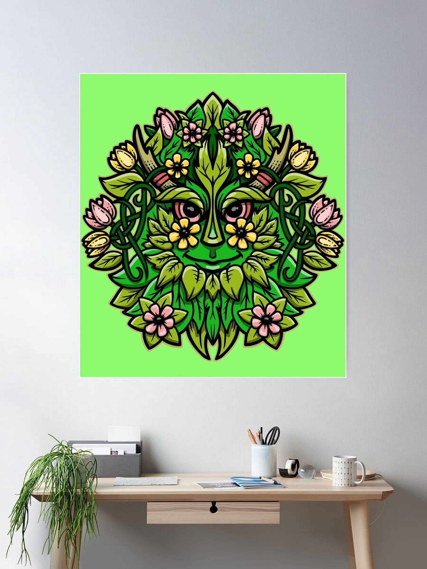 Kna Prints - Spring Greenman Poster , UNFRAMED-24x36 - Walmart.com