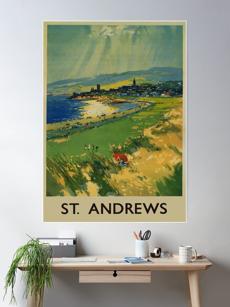 Kna Prints - St. Andrews Scotland Vintage Travel Poster Poster Wall Art ...