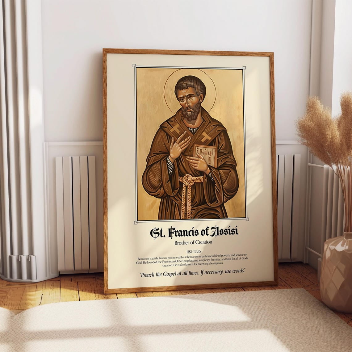 Kna Prints - St. Francis Of Assisi Wall Artcatholic Monk Religious ...