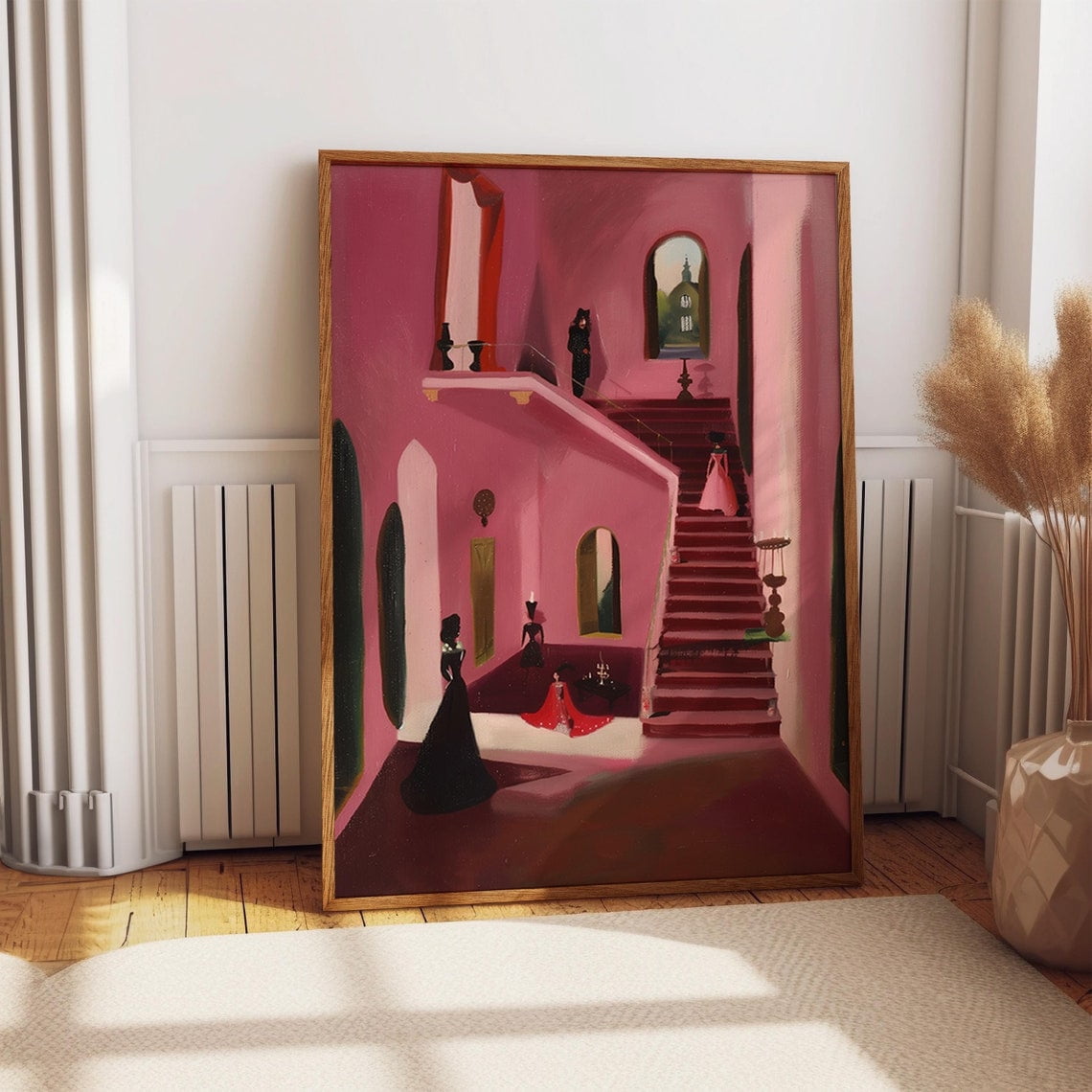 Kna Prints - Staircase Art Print - Victorian Manor Art Luxurious ...