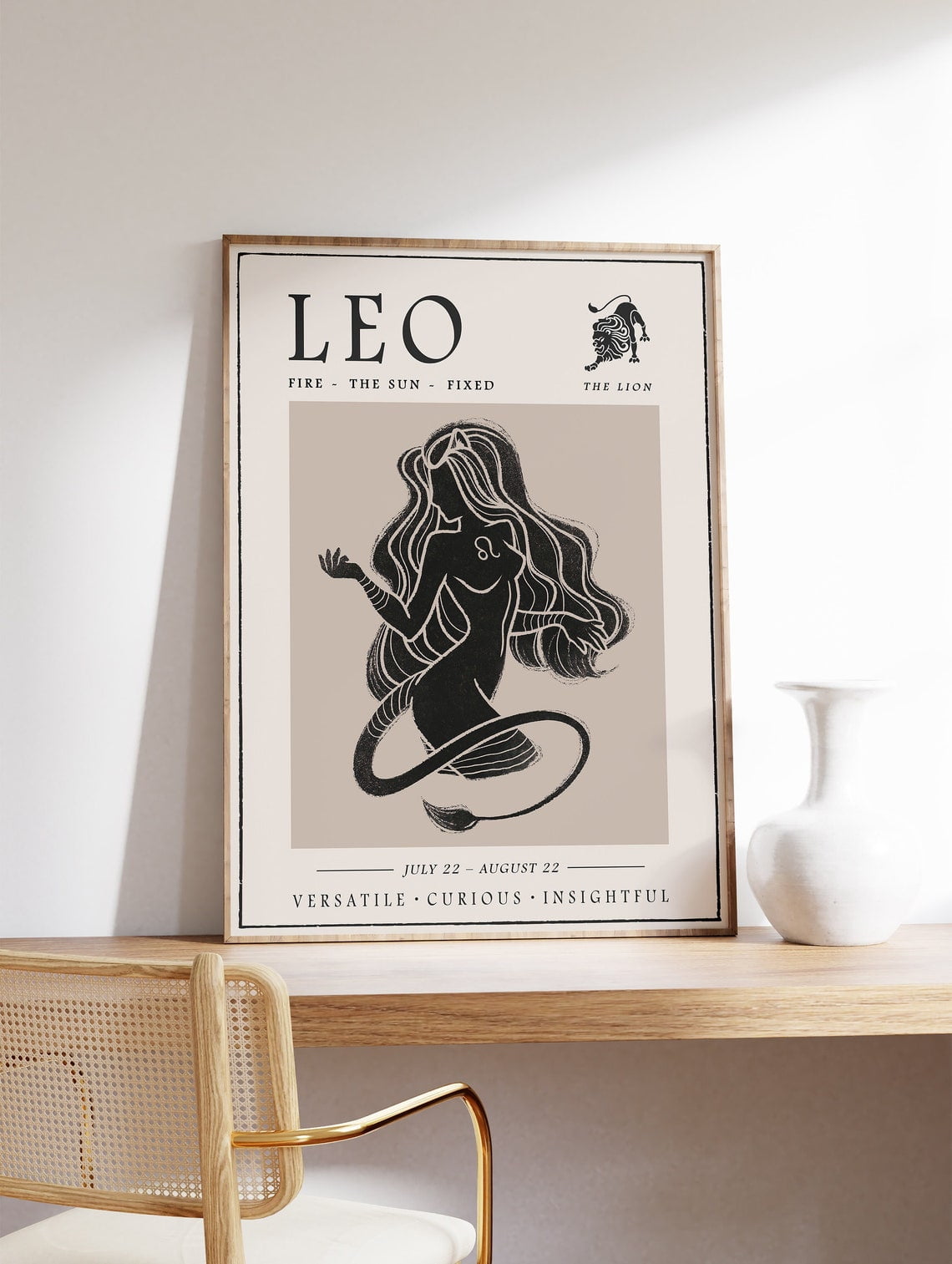 Kna Prints - Star Sign Poster, Leo Star Sign Print, Birthday Gift ...
