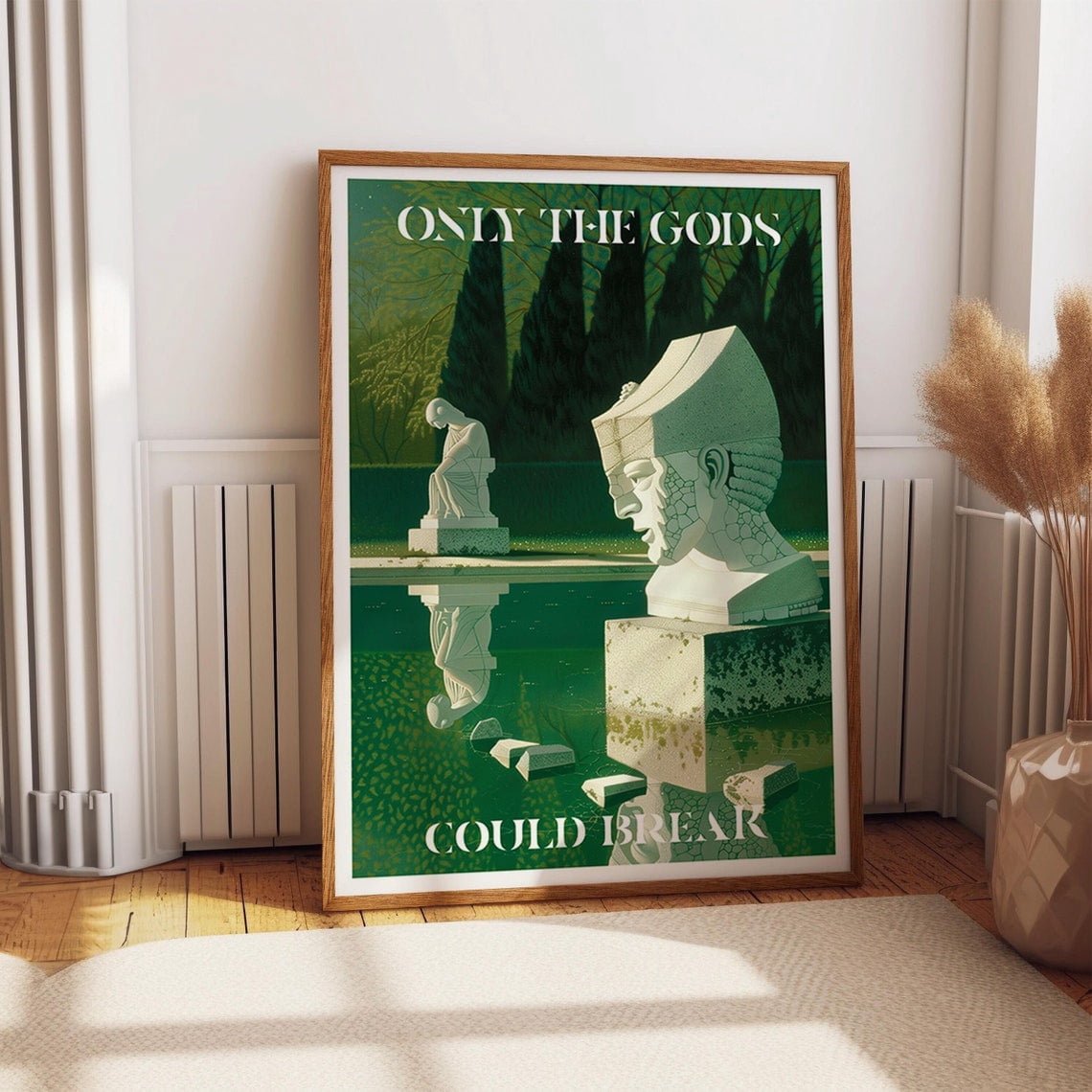 Kna Prints - Statue Reflection Poster - "Only The Gods Could Break ...