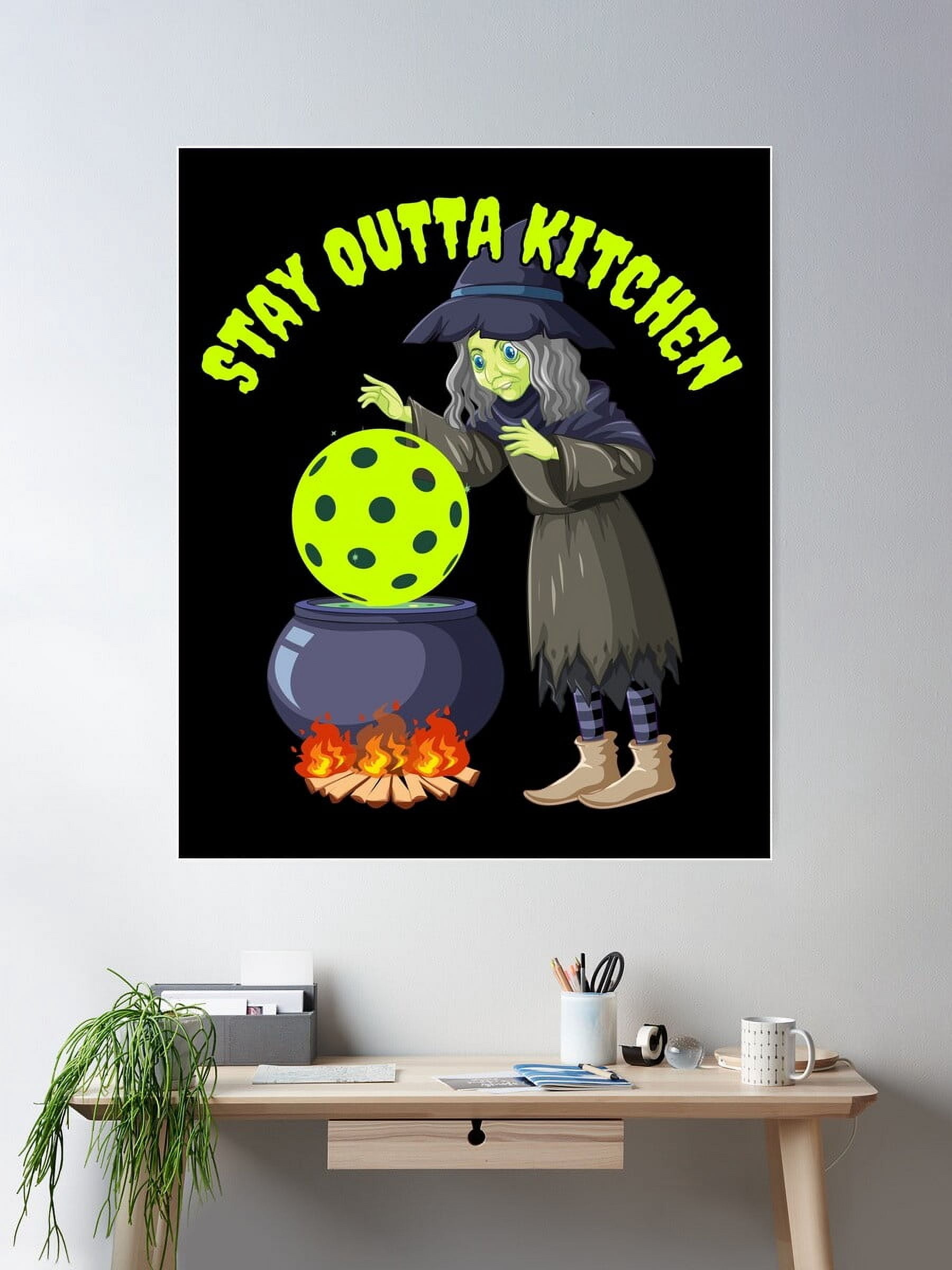 Kna Prints - Stay Out Of Kitchen Pickleball Funny Poster , UNFRAMED ...