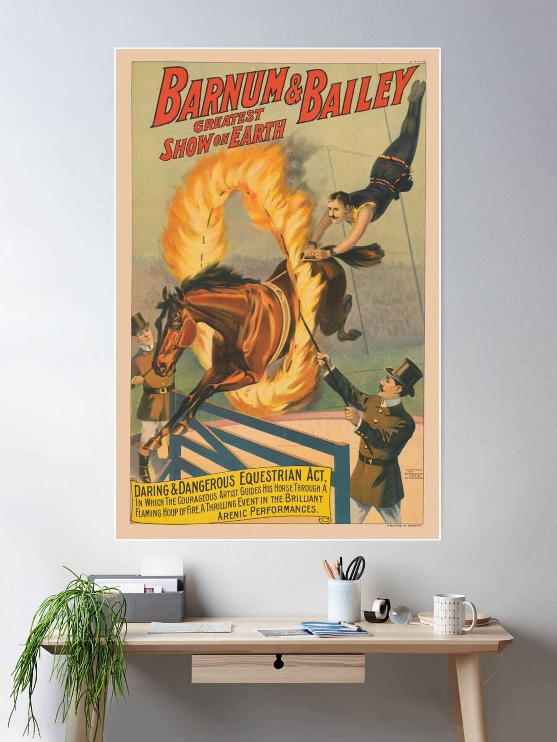 Kna Prints - Stk501818A-Vintage Circus Poster Of A Horse Leaping ...