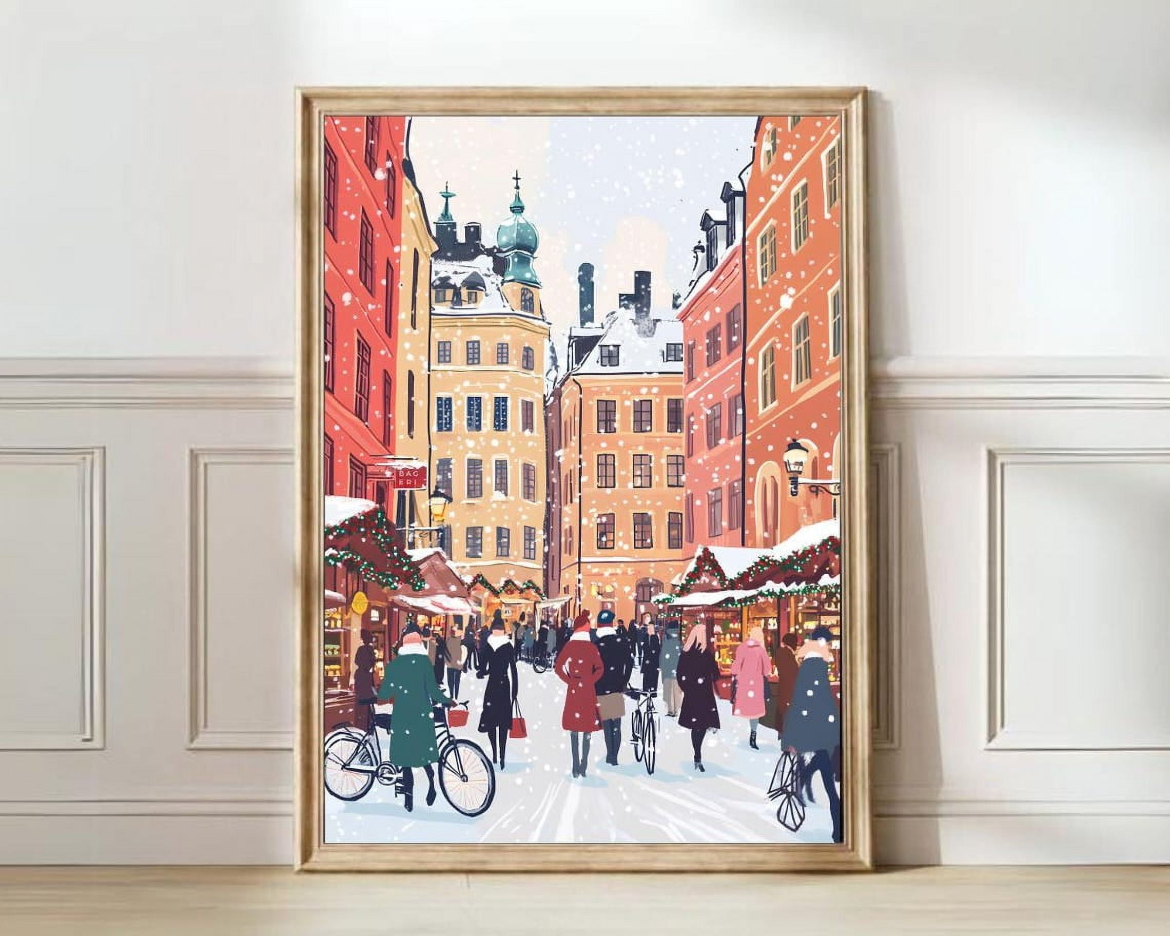 Kna Prints - Stockholm Print Winter Print Stockholm Illustration Sweden ...