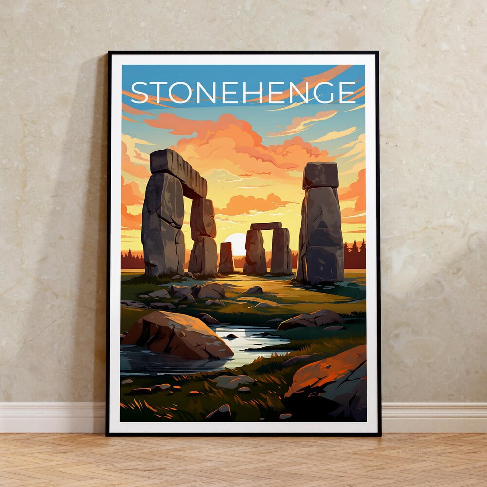 Kna Prints - Stonehenge Travel Poster, England Wall Art, England Print ...