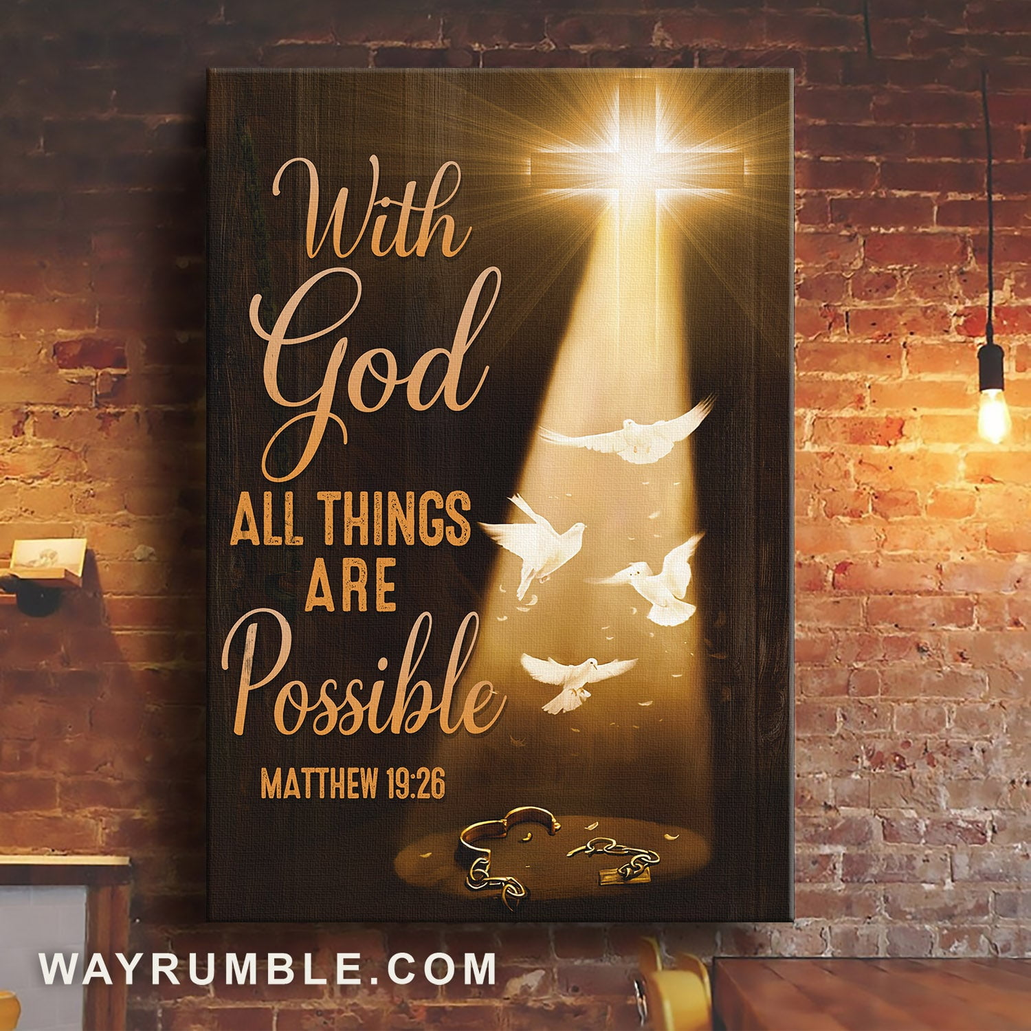 Kna Prints - Stunning Light, Beautiful Dove, With God All Things Are ...