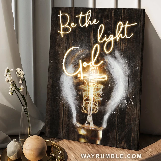 Kna Prints - Stunning Light Bulb, Jesus Painting, Be The Light God ...
