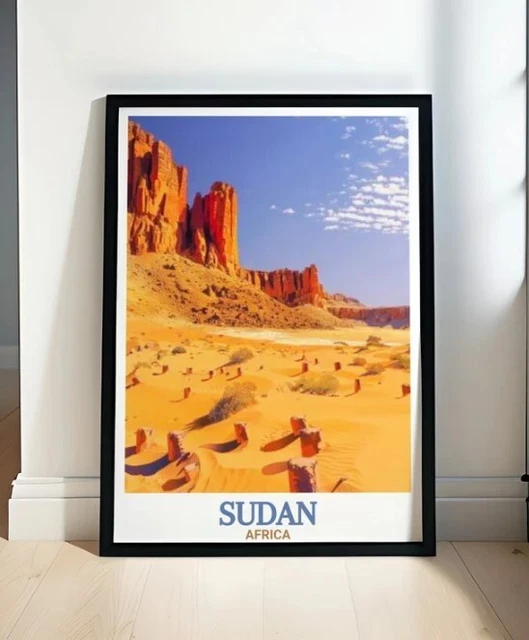 Kna Prints - Sudan Travel Poster -Jebel Barkal Prints For Home Decor ...