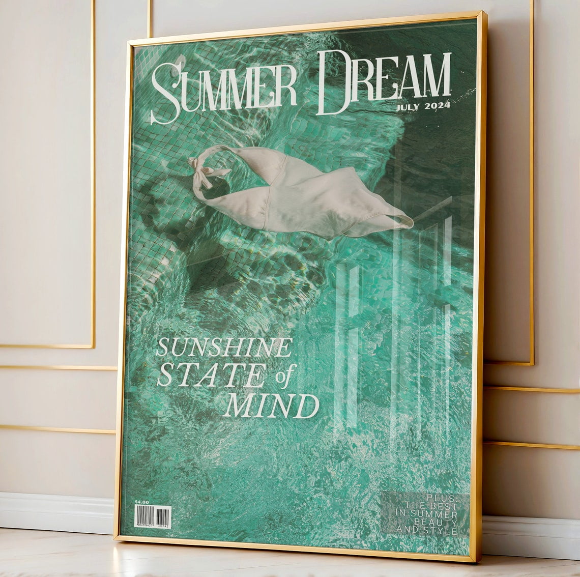 Kna Prints - Summer Wall Art, Summer Magazine Cover Print, Pool Bikini ...