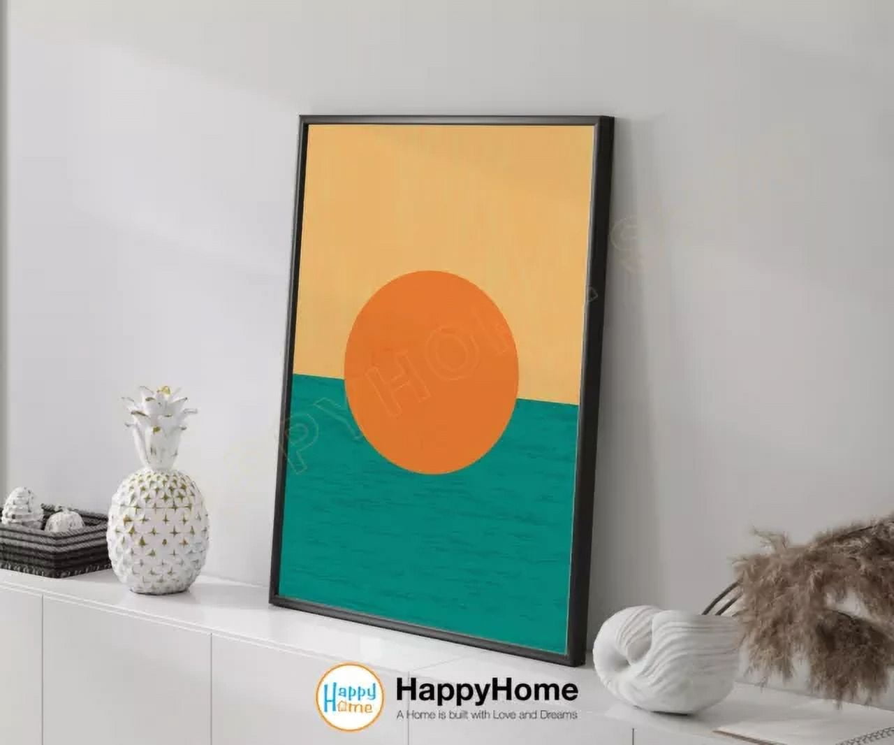 Kna Prints - Sun Abstract Wall Art Mid Century Pop Art Abstract Minimal ...