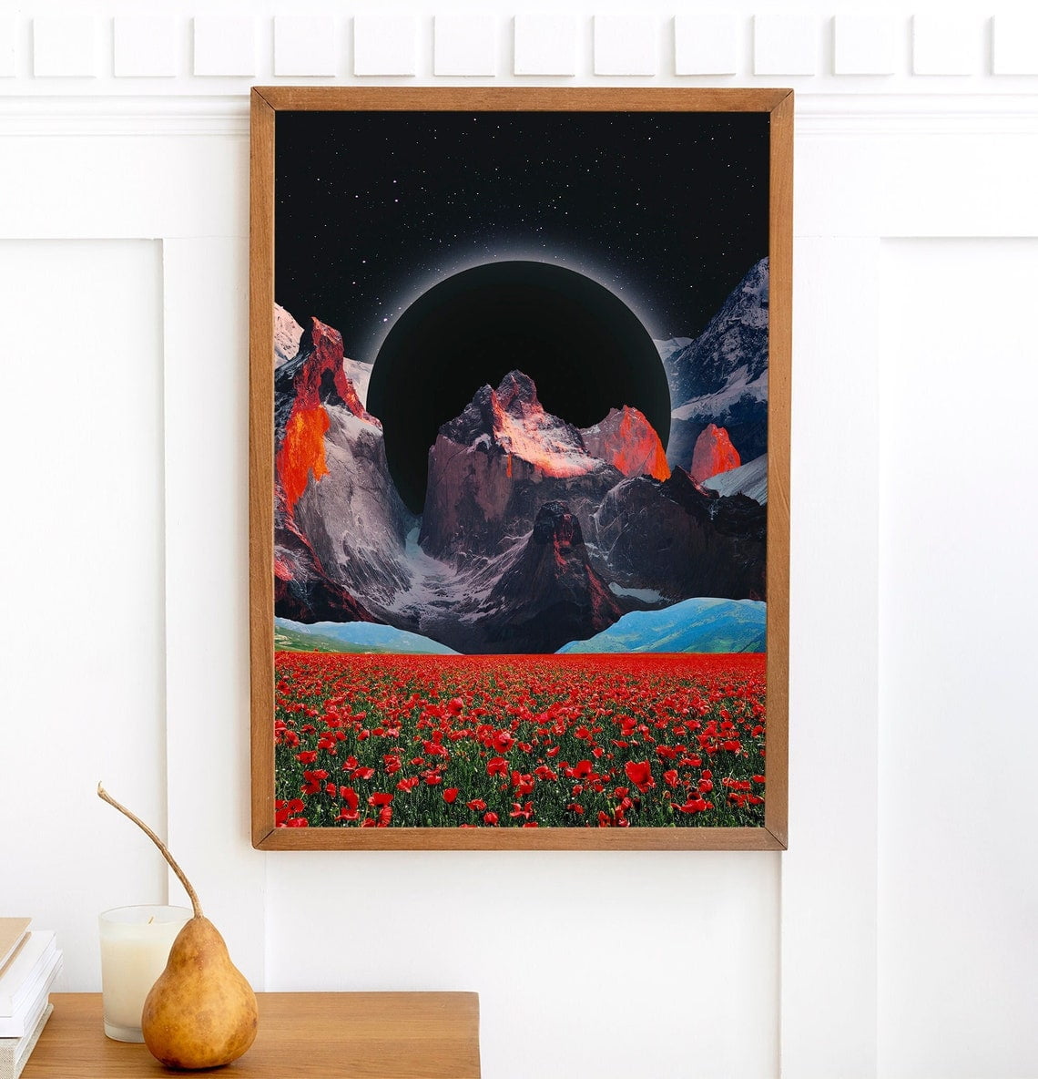 Kna Prints - Surreal Landscape 2 (Eclipse Art, Collage Art, Space Art ...