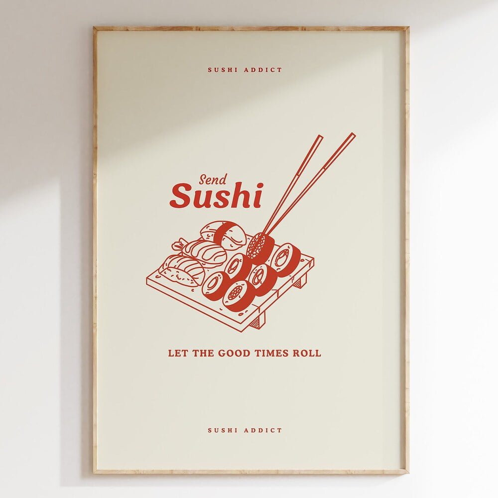 Kna Prints - Sushi Lover Printable Poster Artisan Food Art Japanese ...