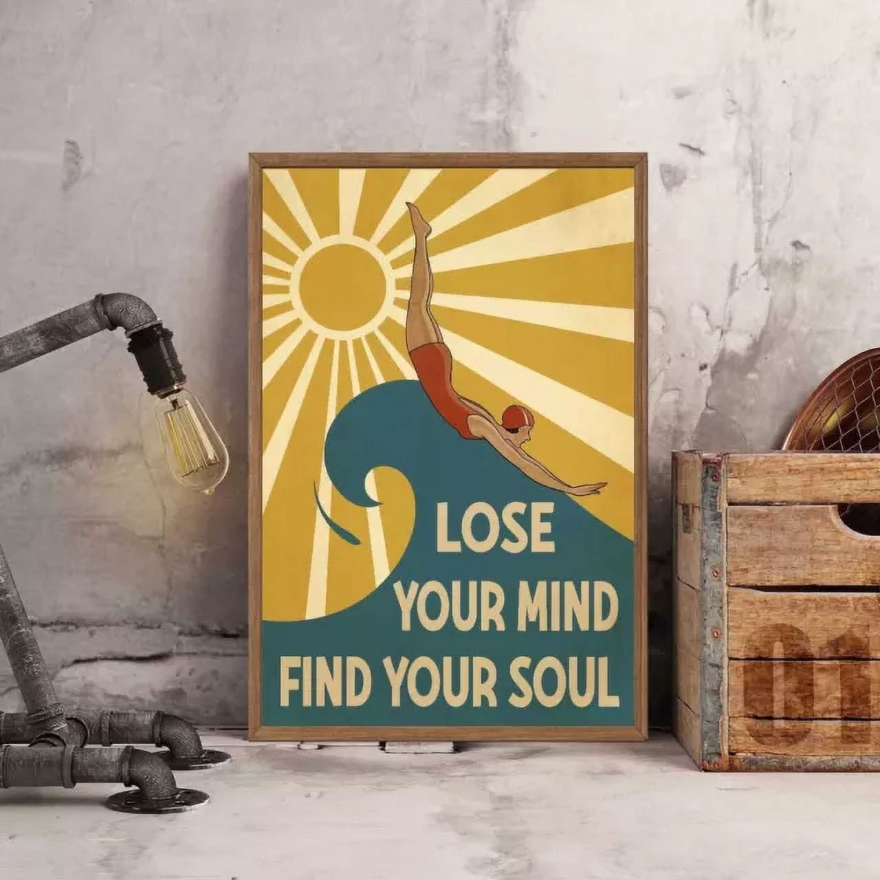 Kna Prints - Swimming Lose My Mind Find My Soul Poster Art, Swimming ...