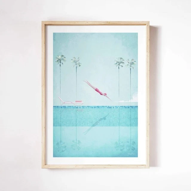 Kna Prints - Swimming Pool Print By Henry Rivers | Dive Wall Art ...