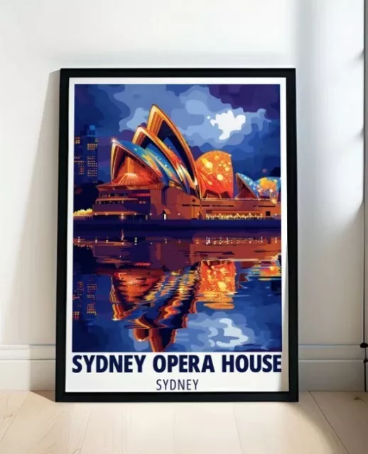 Kna Prints - Sydney Opera House Travel Print- Sydney Opera House Gift ...