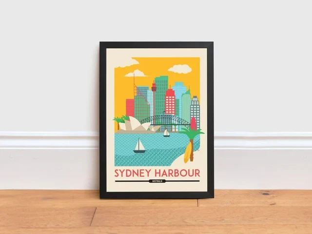 Kna Prints - Sydney Print - Sydney Skyline - Sydney Wall Poster ...