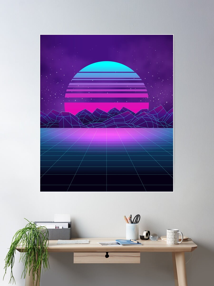 Kna Prints - Synthwave Vaporwave Aesthetics For Home Decor, Living Room ...